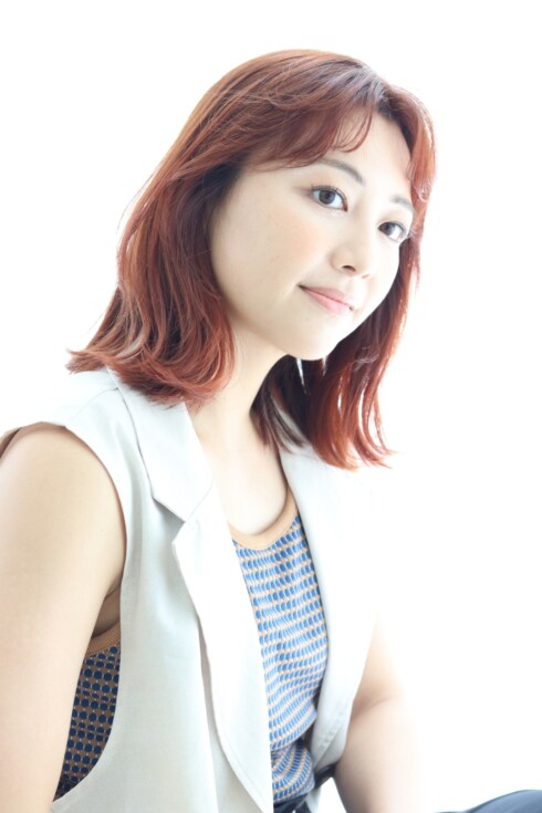 Bob style×Orange color | Singapore Maxwell MRT Beauty Salon Key's